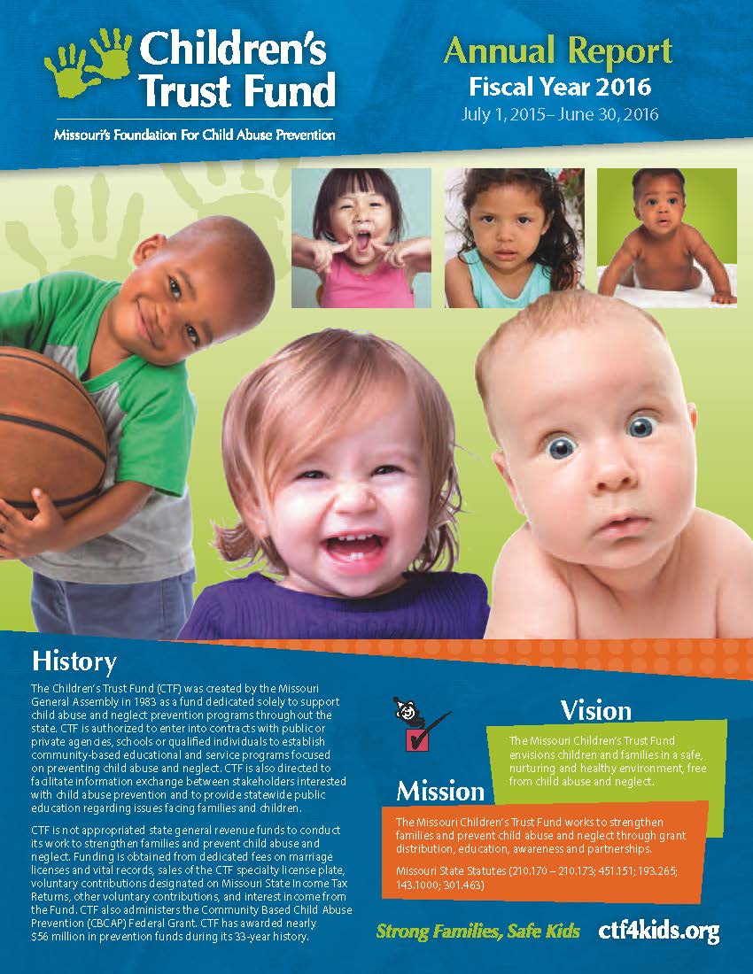 Report Highlights Work of CTF | Children's Trust Fund of Missouri